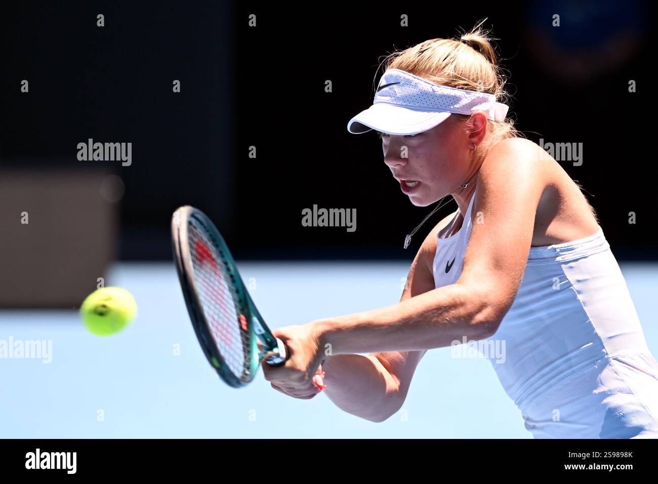 Kristina Penickova of the USA returns during her Junior Girls Singles ...