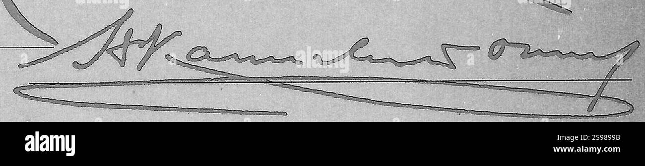H. Kamerlingh Onnes - handtekening - signature Stock Photo - Alamy
