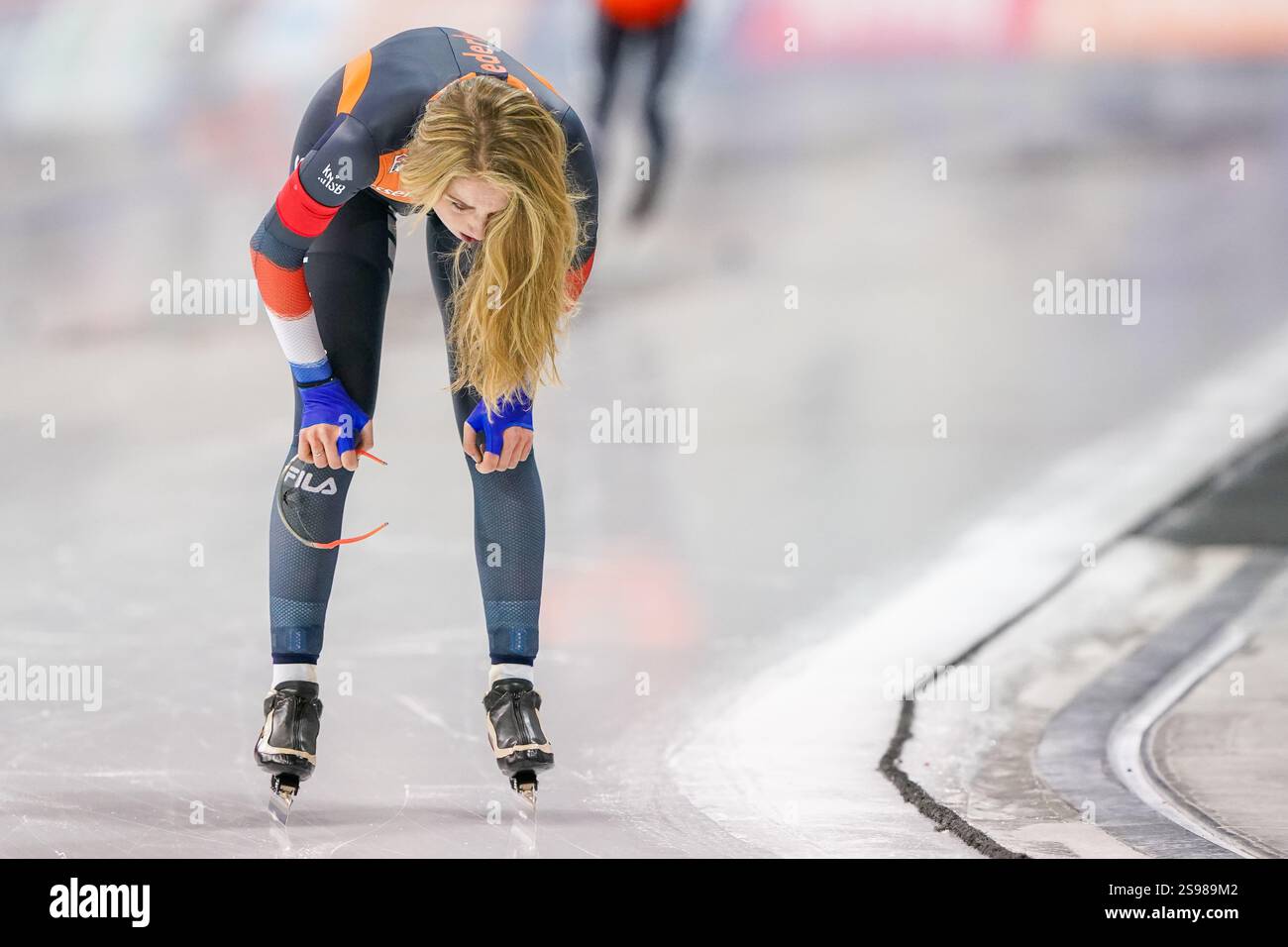 CALGARY, CANADA - JANUARY 24: Sanne In 't Hof of Netherlands competing ...