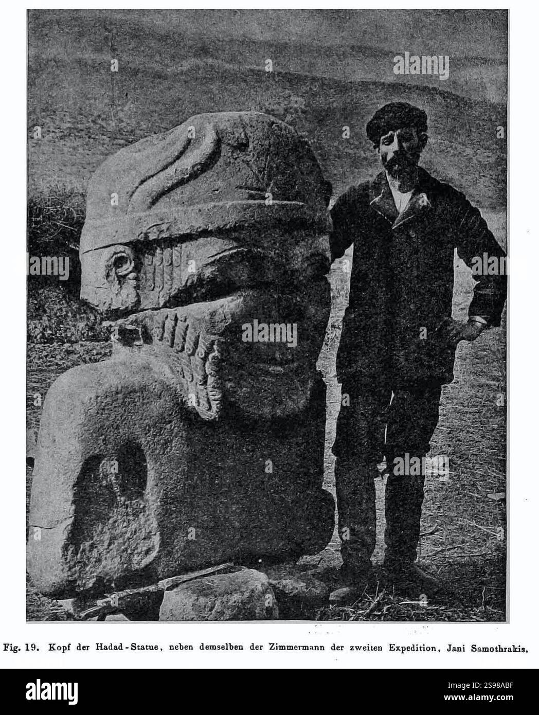 Hadad statue head on discovery Stock Photo - Alamy