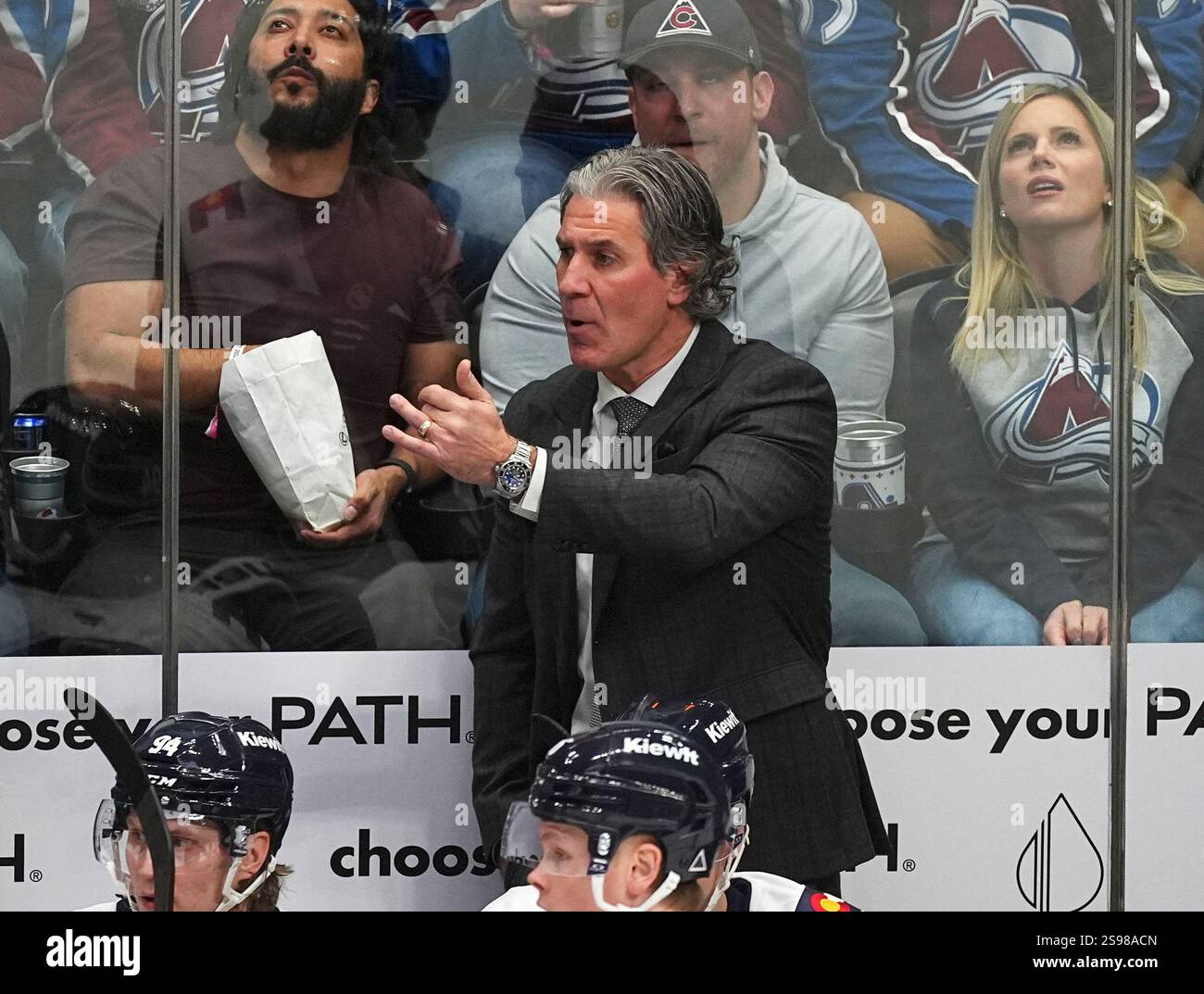 Colorado Avalanche head coach Jared Bednar in the first period of an ...