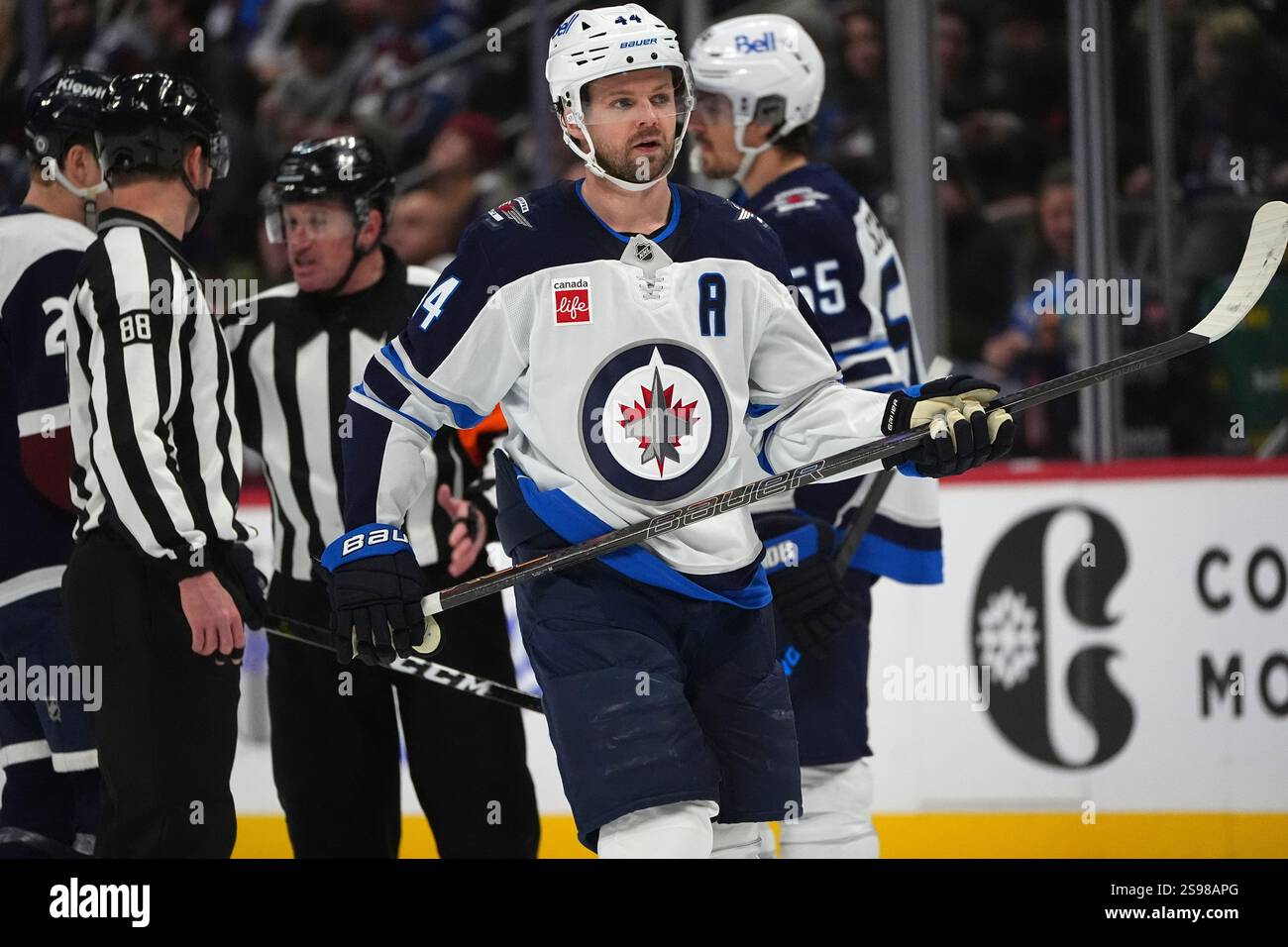 Winnipeg Jets defenseman Josh Morrissey (44) in the second period of an ...