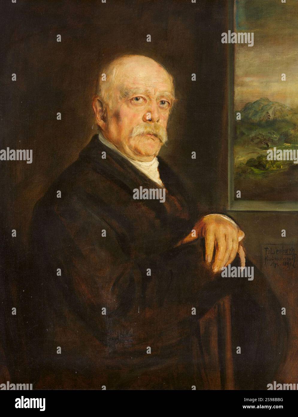 Half-Length Portrait of Otto von Bismarck in a Landscape, 1891 (by ...