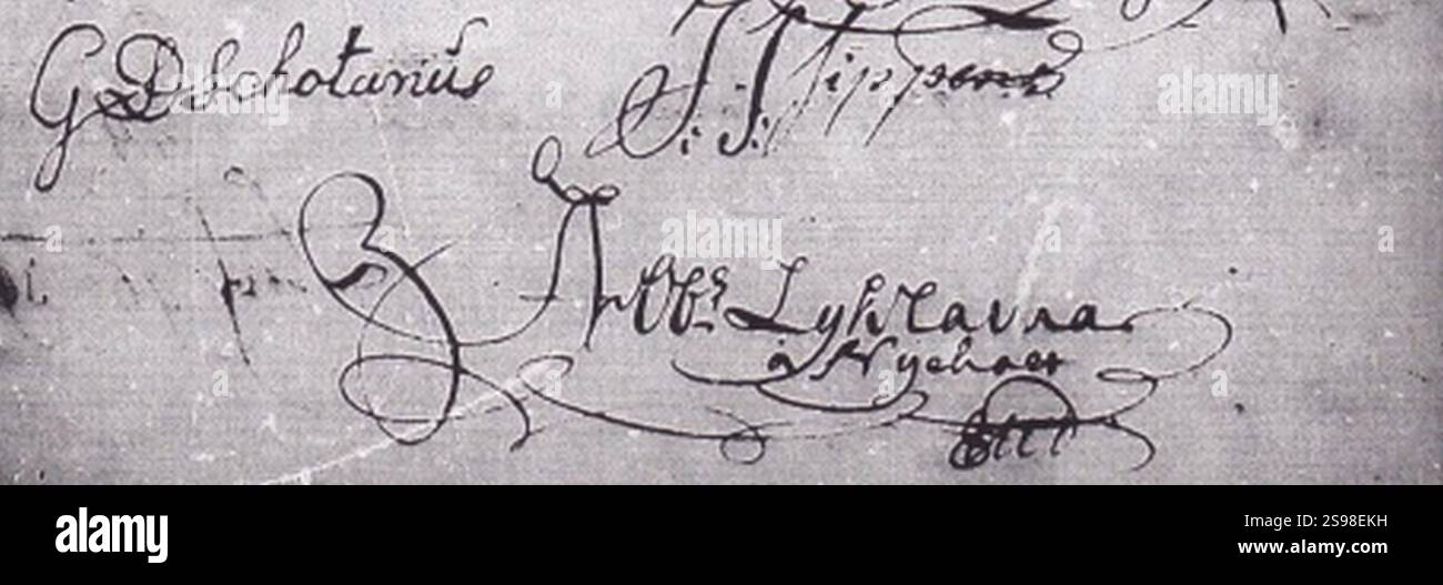 Handtekening van Albertus Lycklama à Nijeholt Stock Photo - Alamy