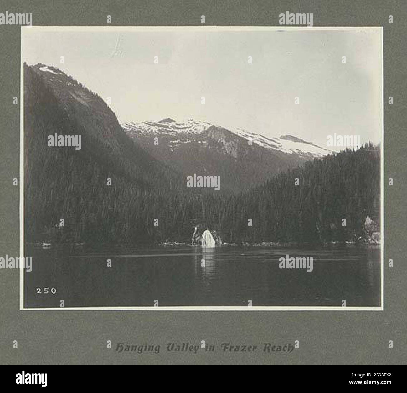 Hanging valley from (probably) a reach of the Fraser River, British ...