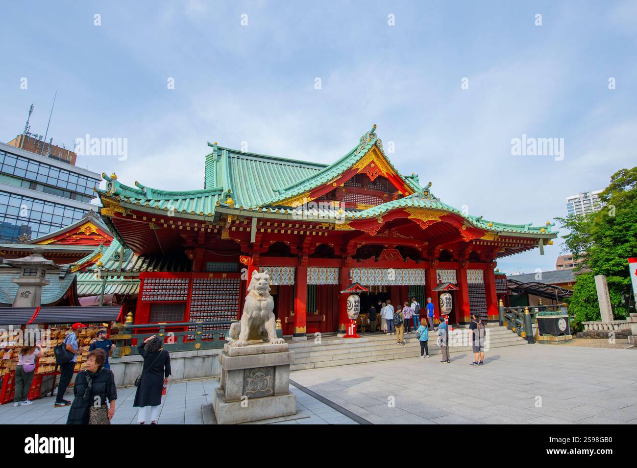 Honden of Kanda Shrine. Kanda Myoujin Shrine is a Shinto shrine near ...