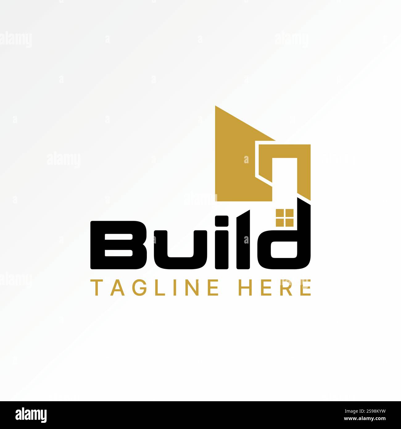 Logo design graphic concept creative premium vector stock image sell text word Build font window ...