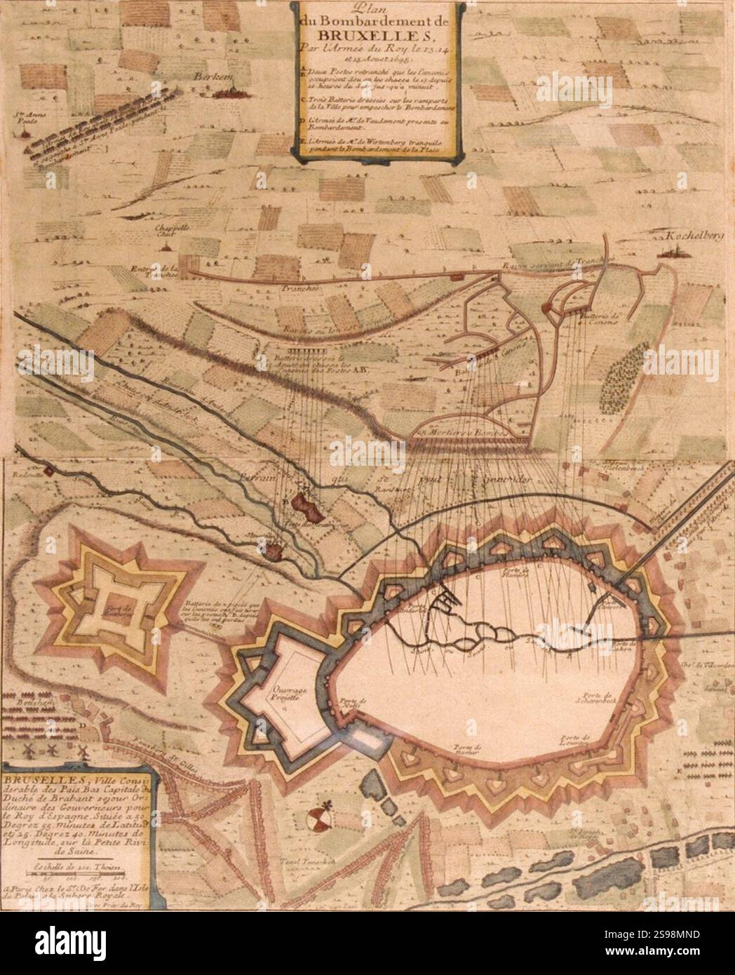 Harmanus van Loon, Plan du Bombardement de Bruxelles par l'Armée du Roy ...