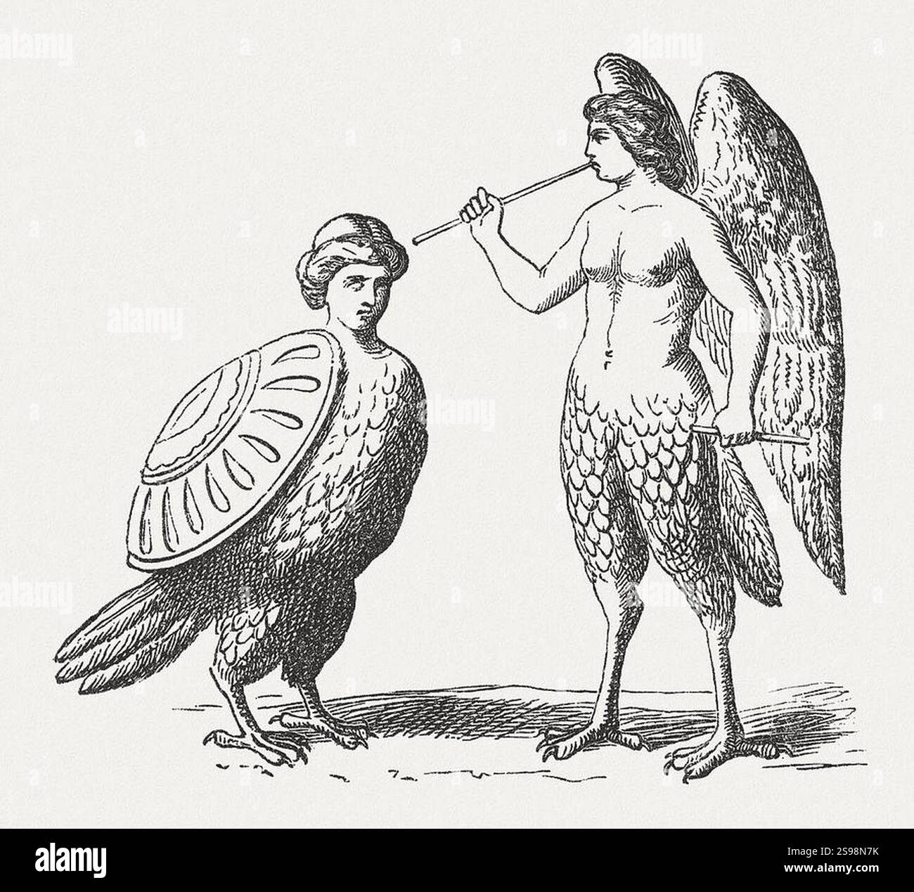 Harpies - female monster from the Greek Roman Mythology Stock Photo - Alamy