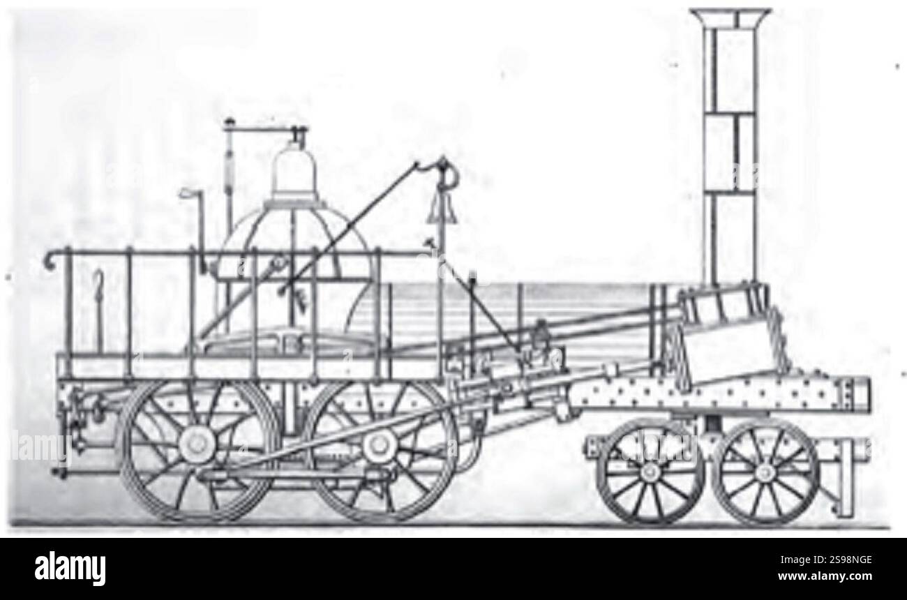 Harrison Hercules locomotive 1837 Stock Photo - Alamy
