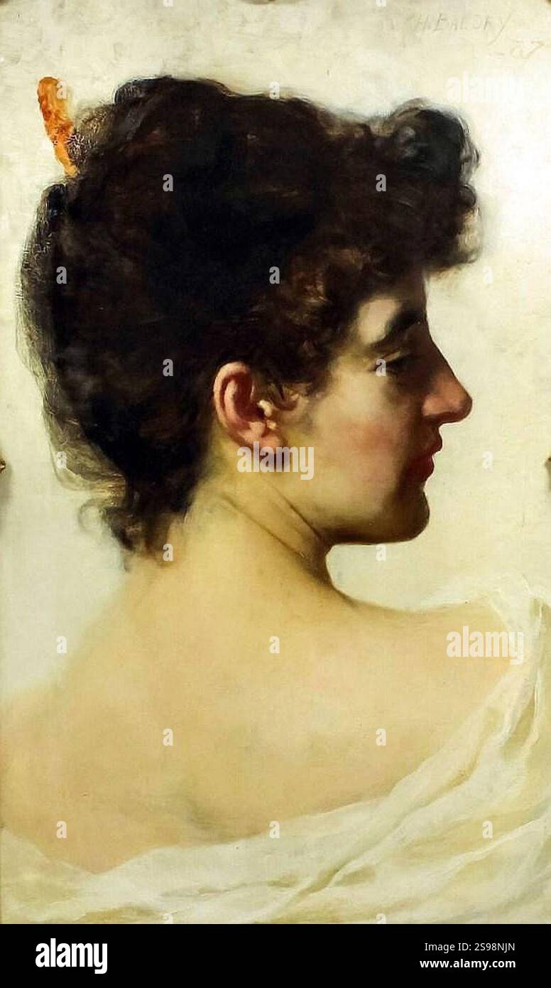 Harry Baldry - - Pair of oil paintings - Shoulder length portraits of ...