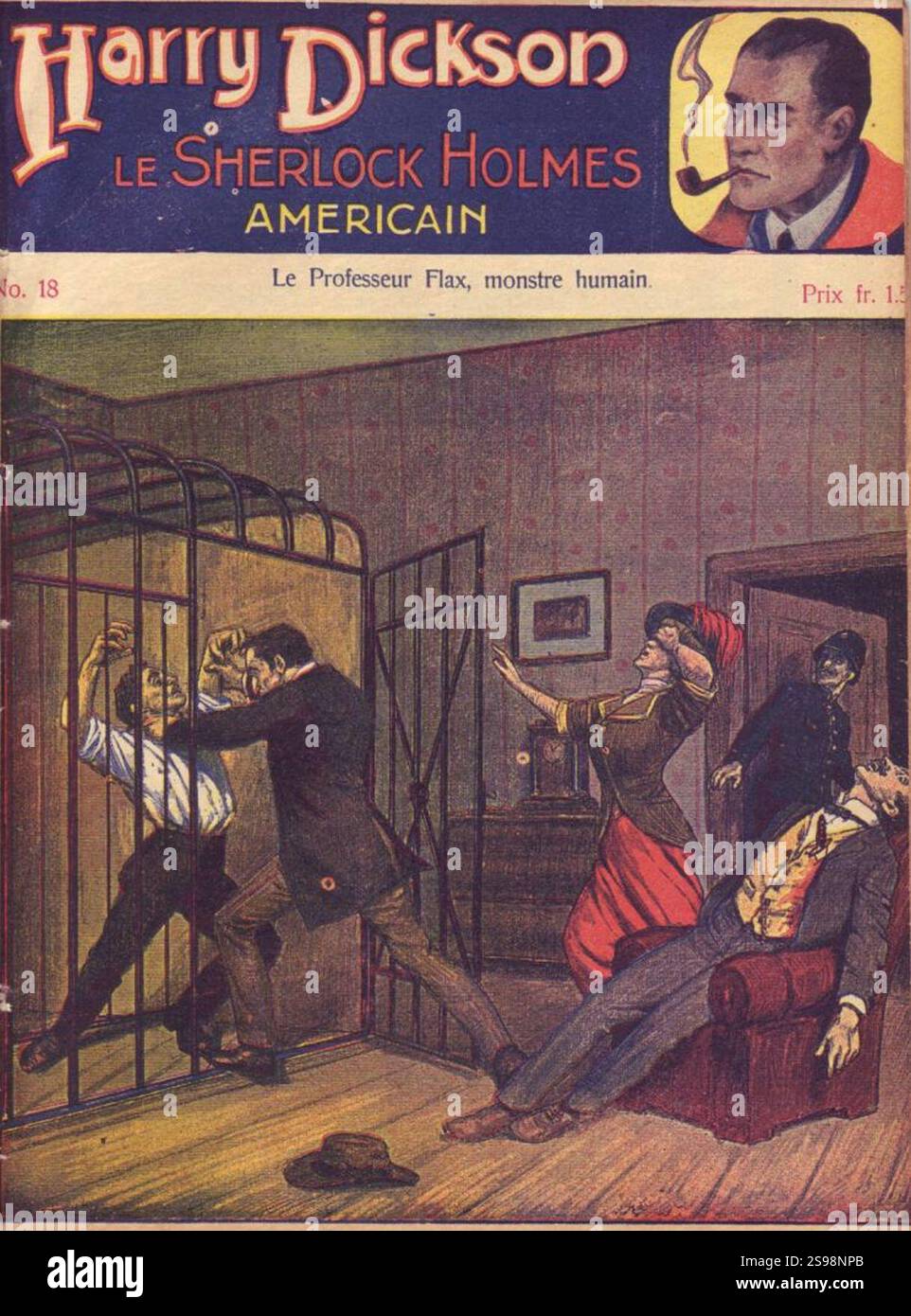 Harry Dickson n° 018 - Le Professeur Flax, monstre humain Stock Photo ...
