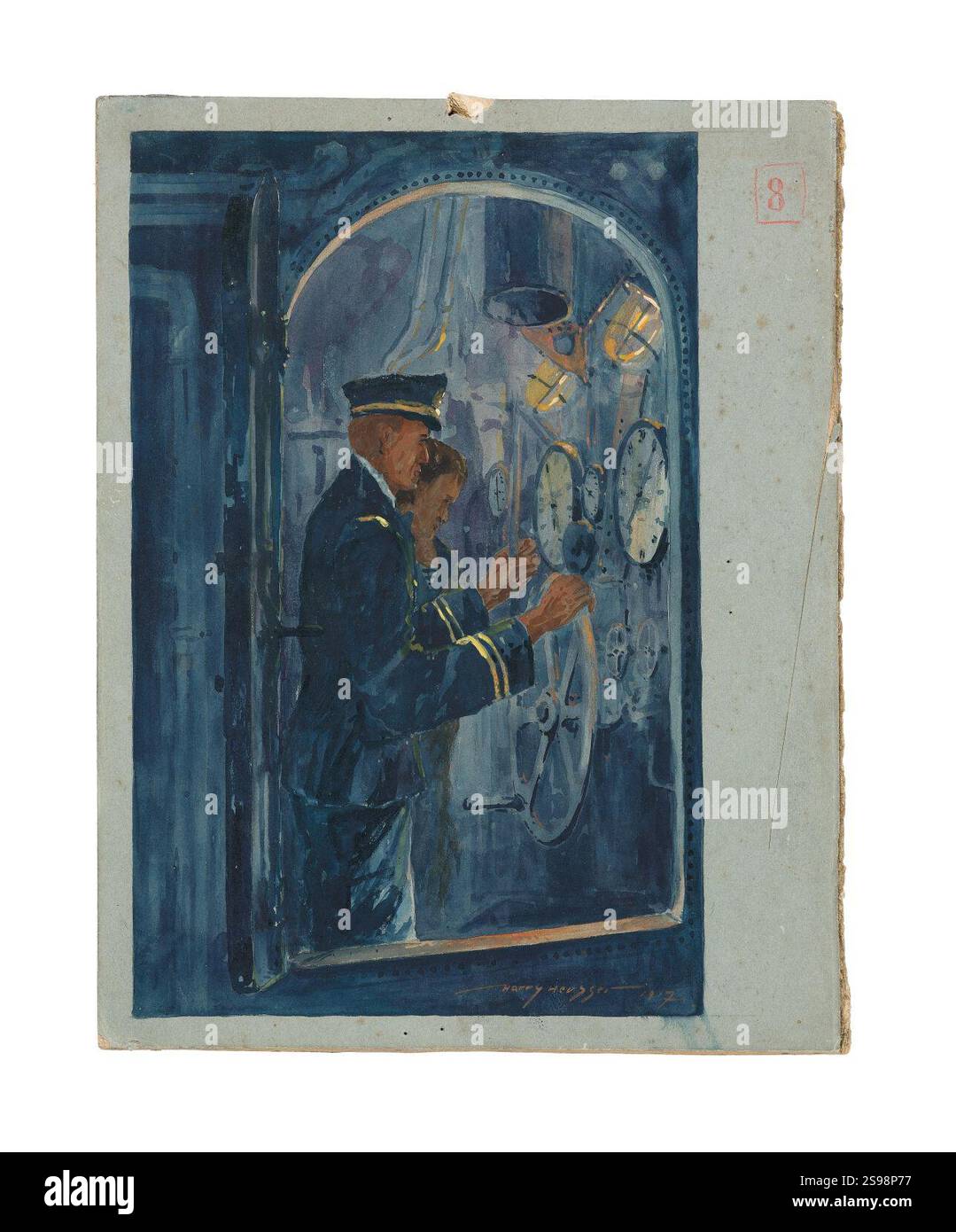 Harry Heusser Kriegsmarine 1917 Nr 08 Stock Photo - Alamy