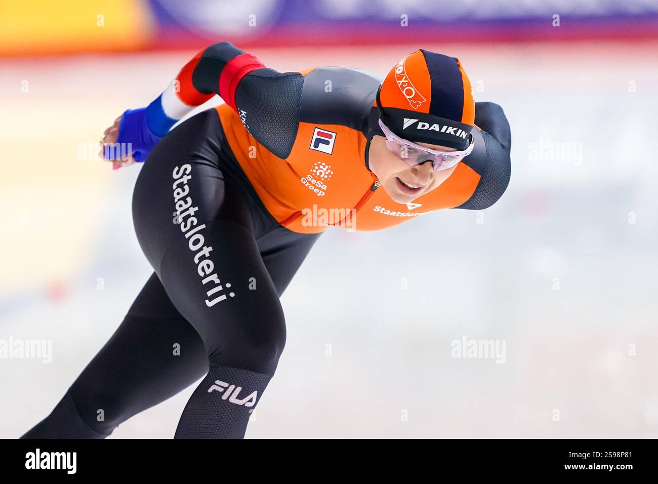 CALGARY, CANADA - JANUARY 24: Joy Beune of Netherlands competing during ...