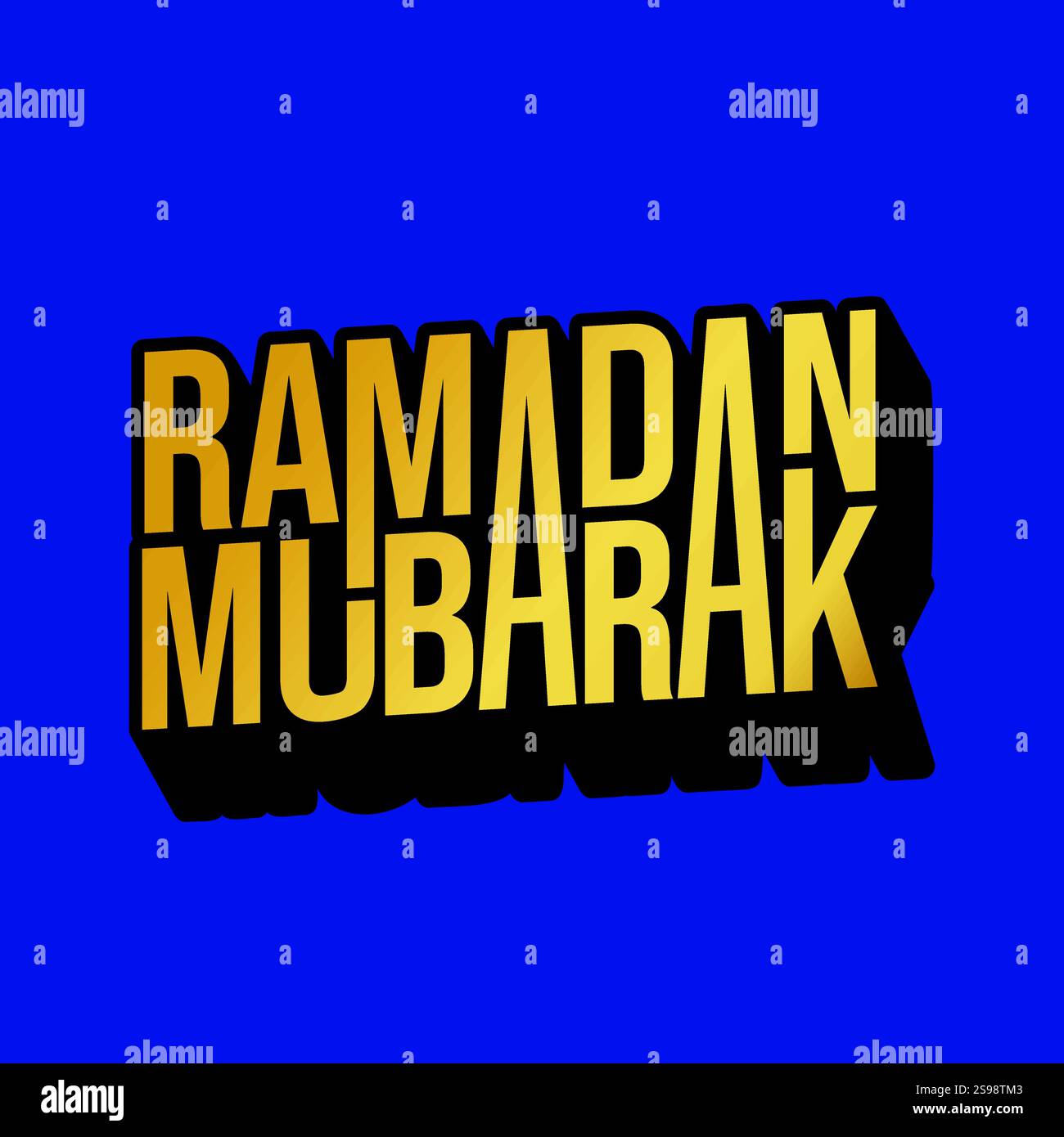 Ramadan Mubarak logo, sticker, label, tag with gold luxury typography ...