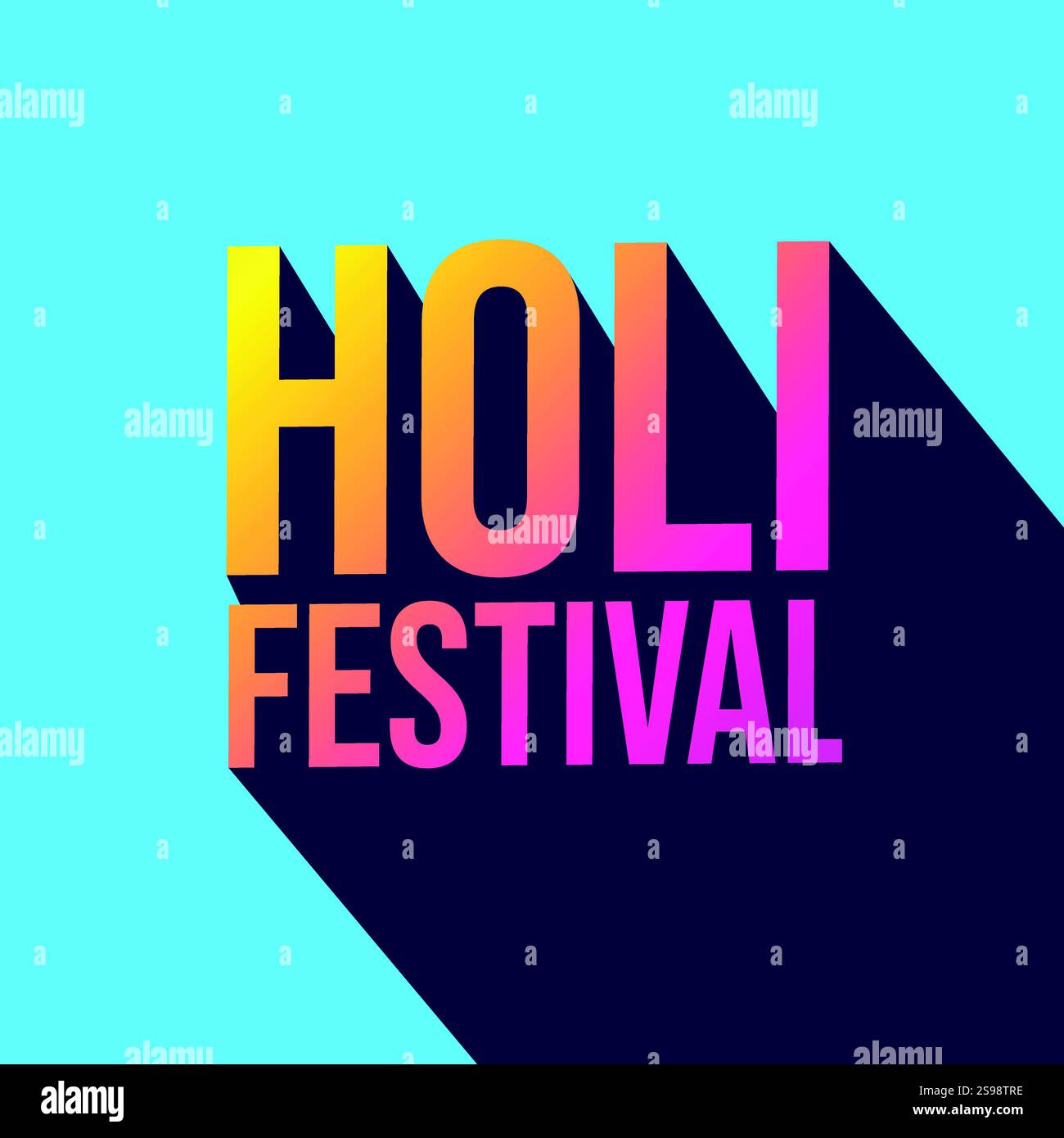 Holi Festival template design with colorful modern typography for ...