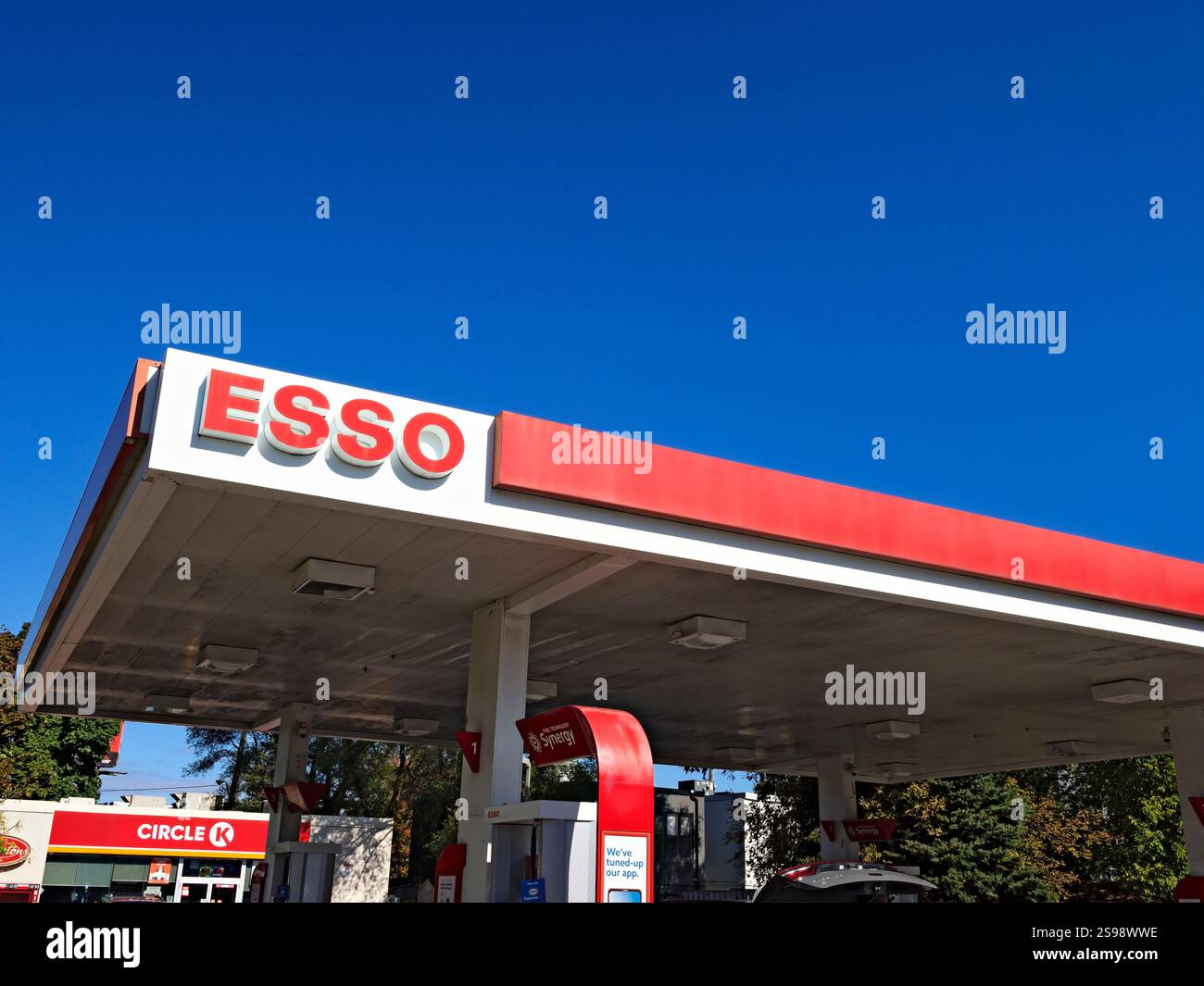 Toronto Canada / An Esso Service Station and Circle K Convenience Store ...