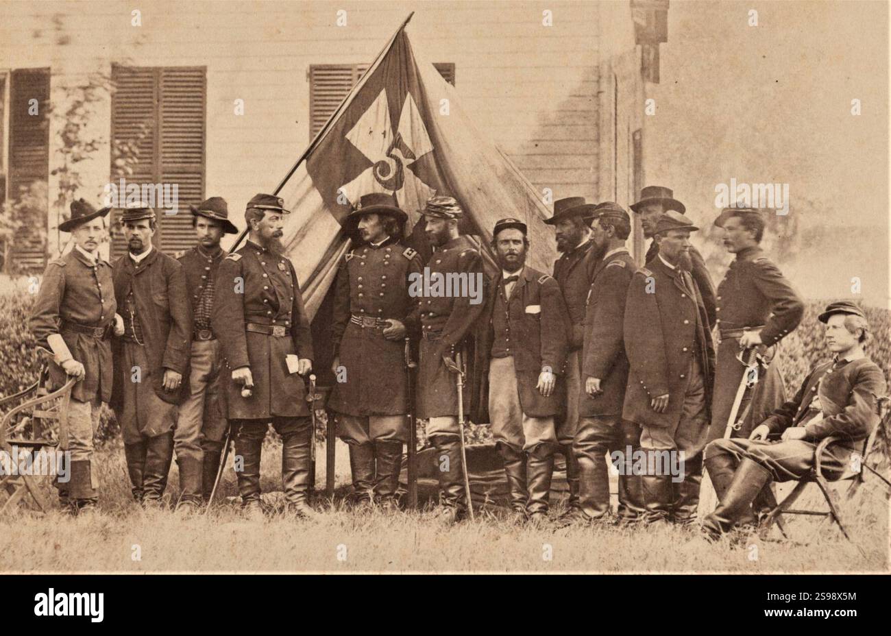 Headquarters of the 5th Corps, Army of the Potomac, at the home of Col ...