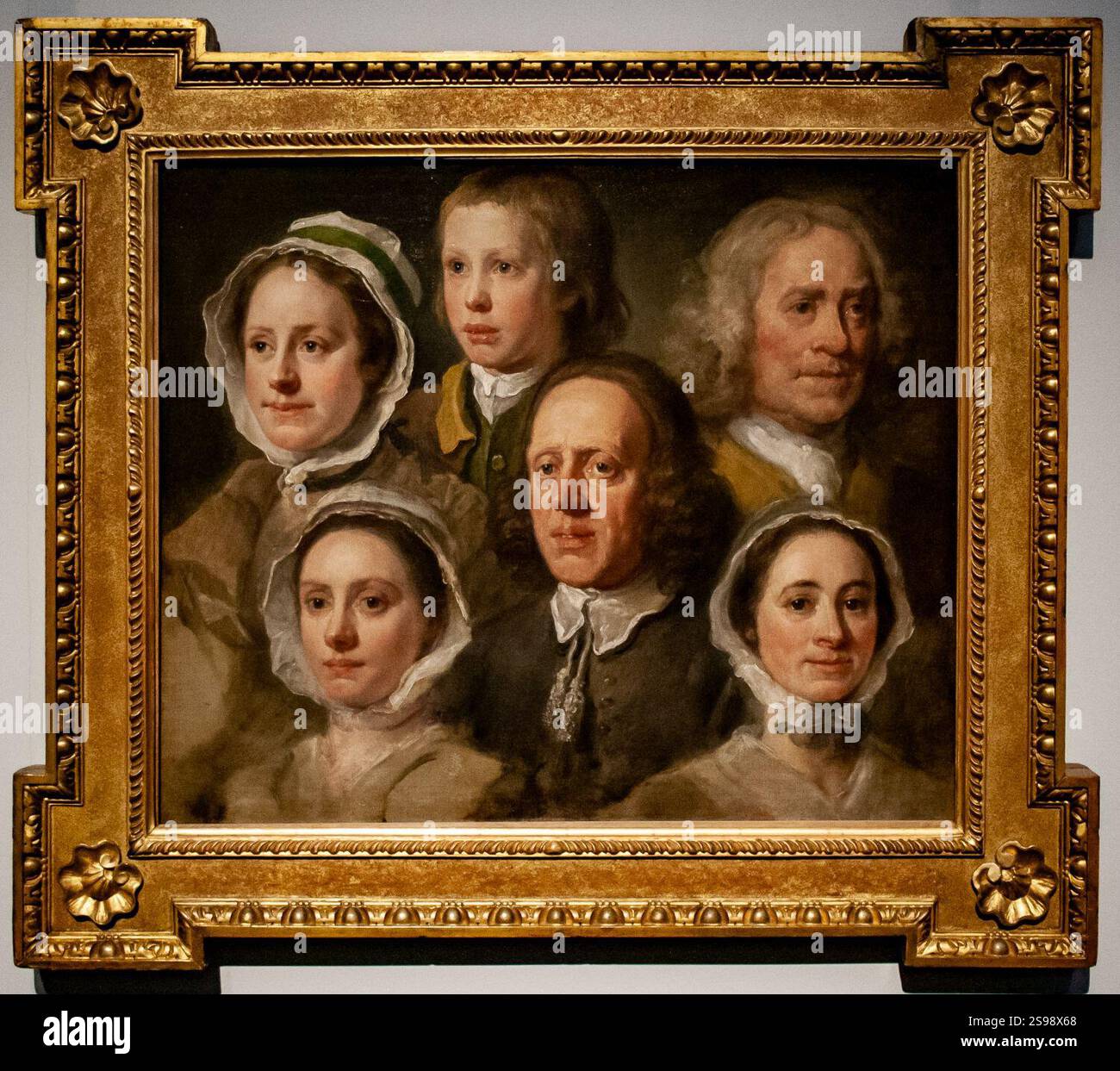 Heads of Six of Hogarth’s Servants - with frame Stock Photo - Alamy