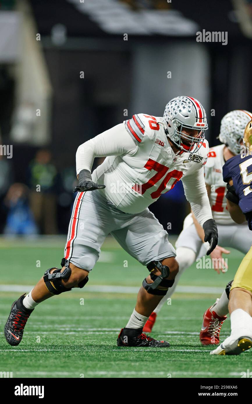 ATLANTA, GA - JANUARY 20: Ohio State Buckeyes offensive lineman Josh ...