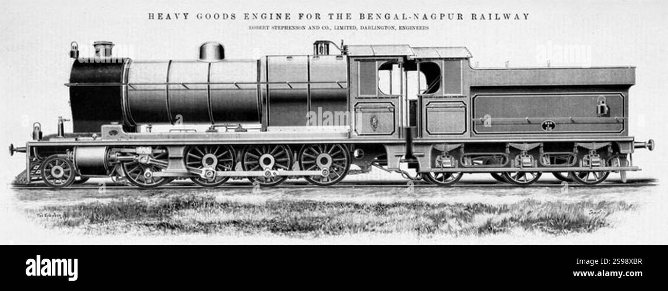 Heavy goods engine for the Bengal–Nagpur Railway built by Robert ...