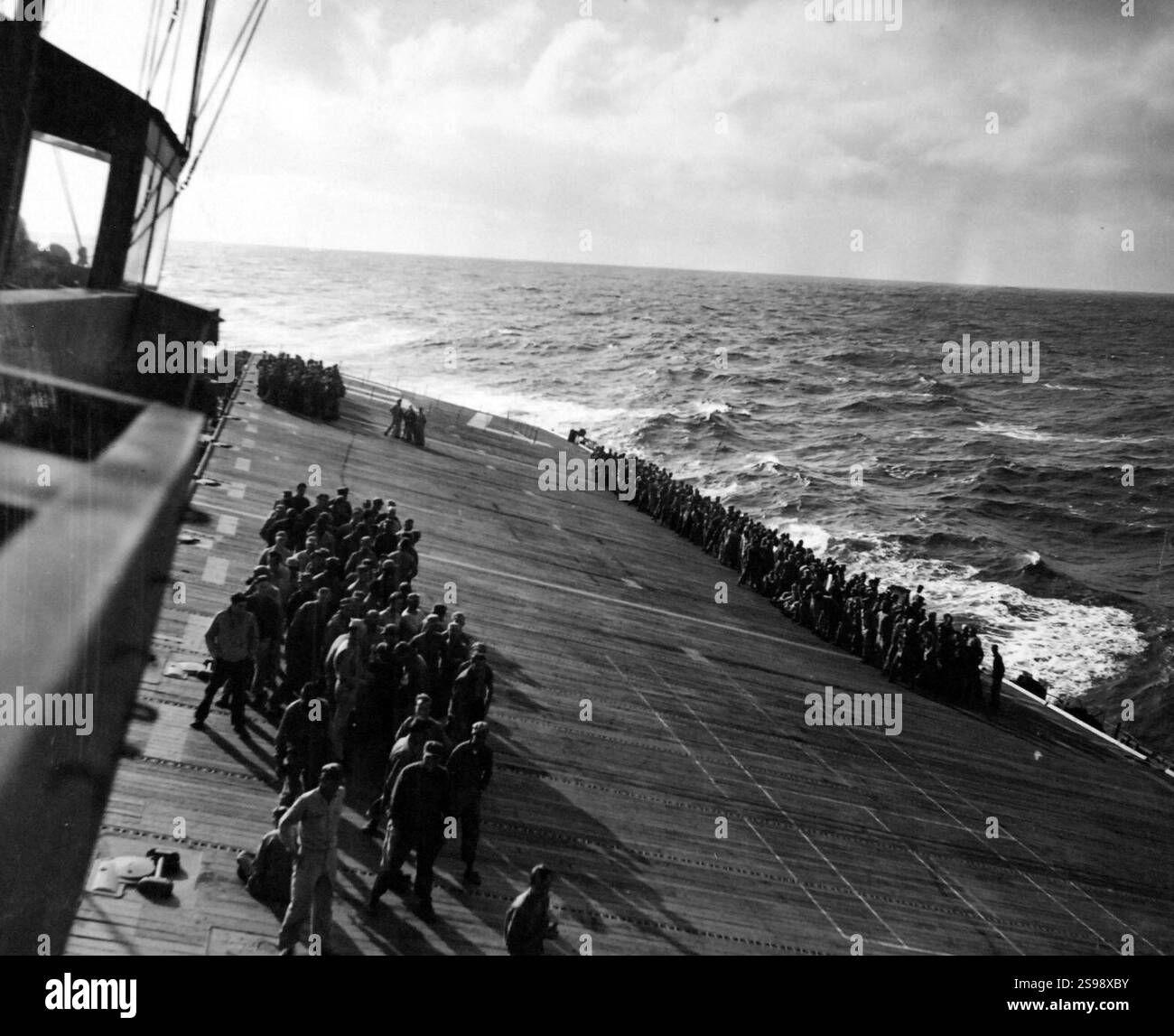 Heavy Seas on the USS Hoggatt Bay (CVE-75) 5 December 1945 1 Stock ...