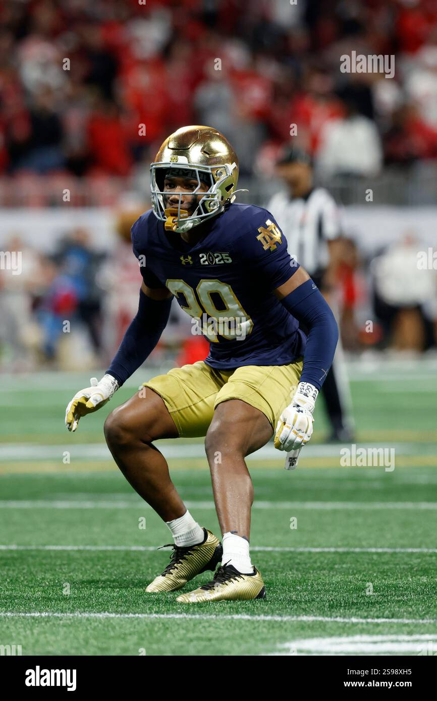 ATLANTA, GA - JANUARY 20: Notre Dame Fighting Irish cornerback ...