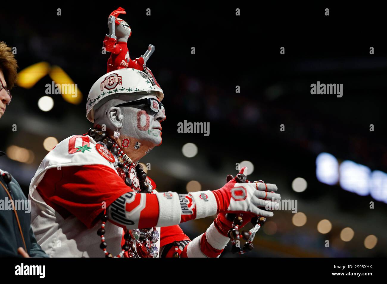 ATLANTA, GA - JANUARY 20: Ohio State Buckeyes super fan Big Nut looks ...