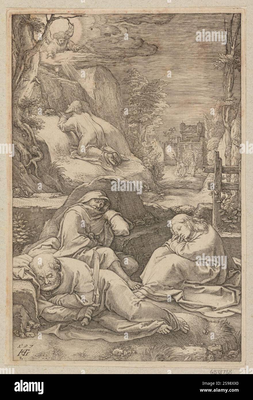 Hendrick Goltzius, Jesus i Getsemane have, 1597 Stock Photo - Alamy