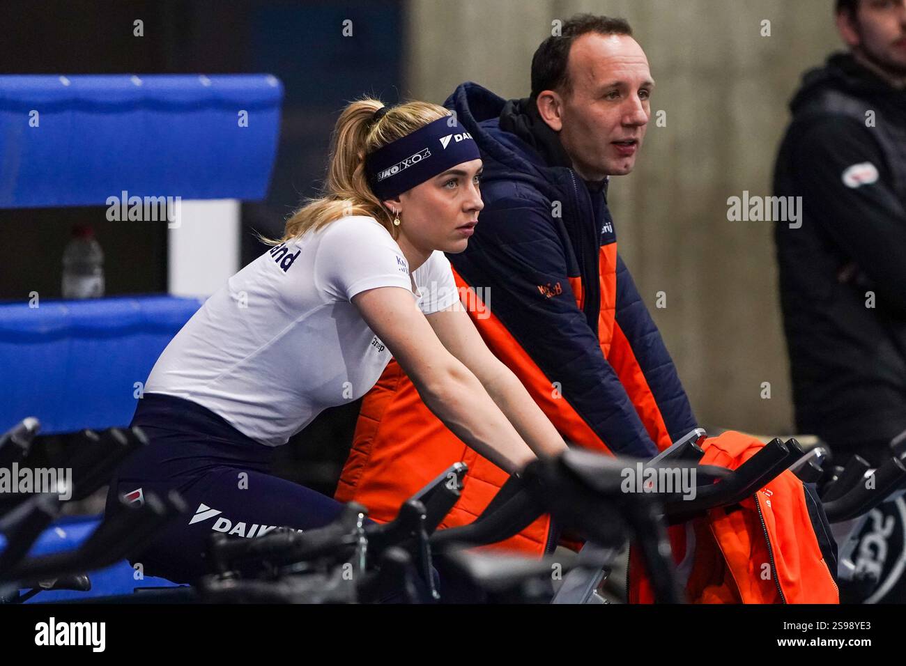 CALGARY, CANADA - JANUARY 24: Joy Beune of Netherlands, Martin ten Hove ...