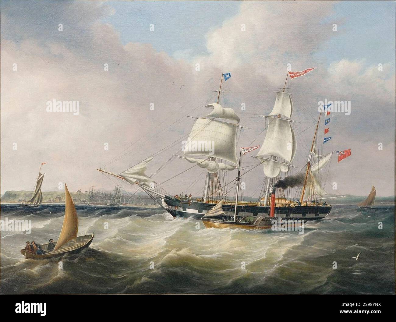 Joseph Heard - The British barque Mary Ann Johnston off Liverpool Stock ...