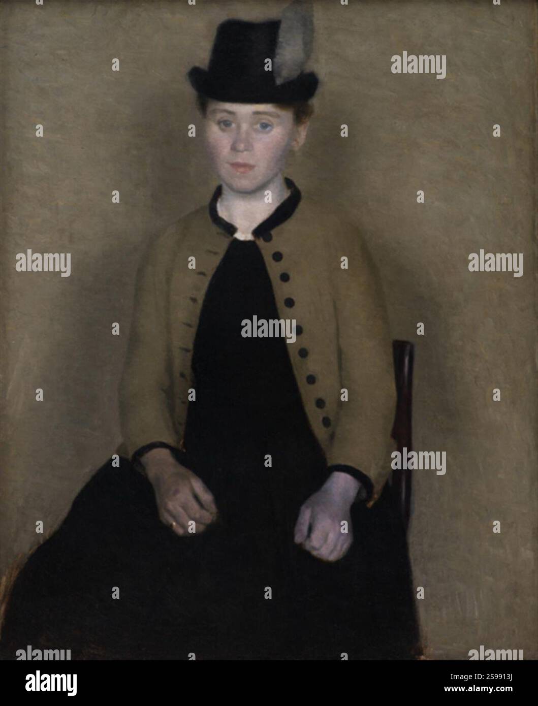 Vilhelm Hammershøi, Ida Ilsted, senere kunstnerens hustru, 1890 Stock ...