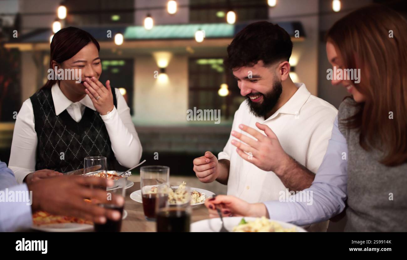 Evening Dinner Outdoors At Patio. Food Party At Terrace Stock Photo - Alamy