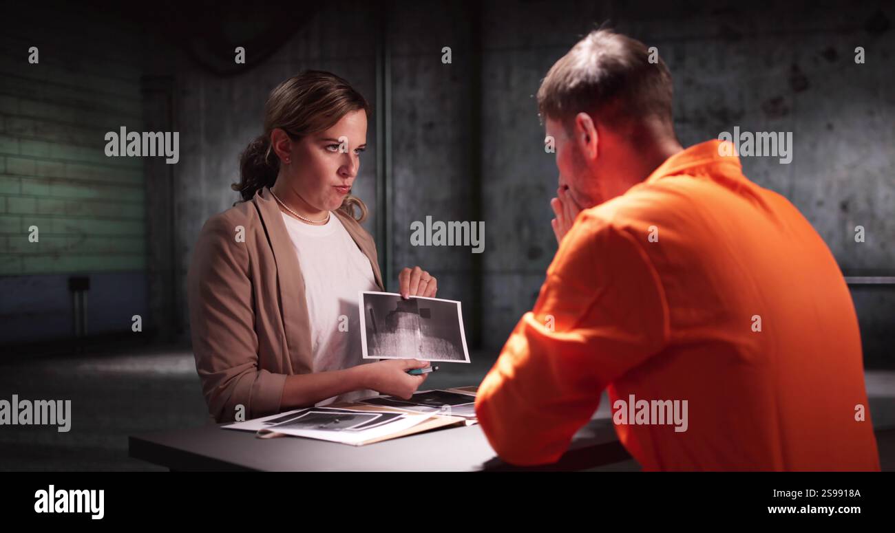 Criminal Defense Attorney In Prison. Police Investigator In ...