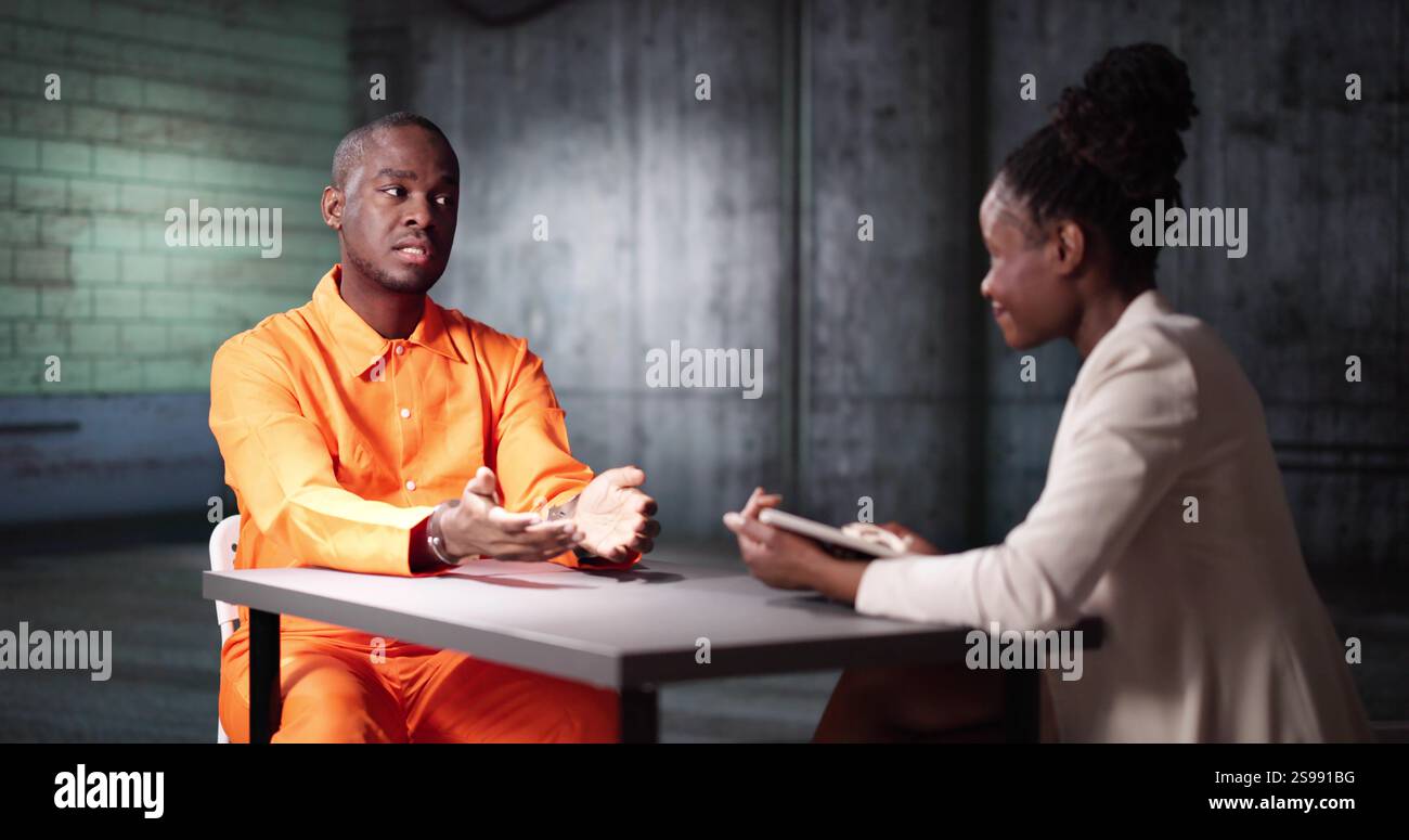 Criminal Defense Attorney In Prison. Police Investigator In ...