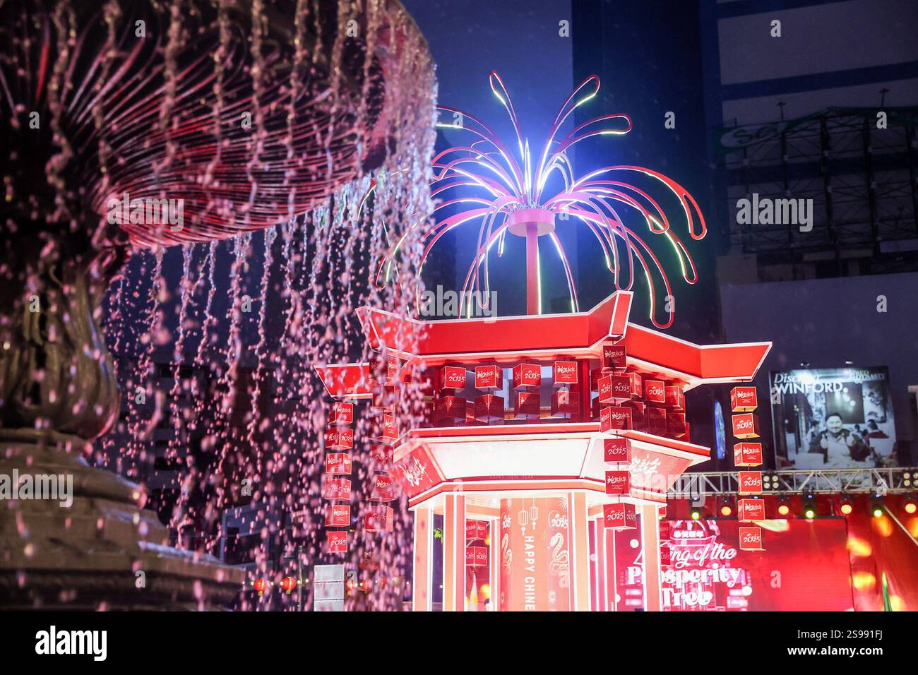 (250125) -- MANILA, Jan. 25, 2025 (Xinhua) -- The prosperity tree is ...