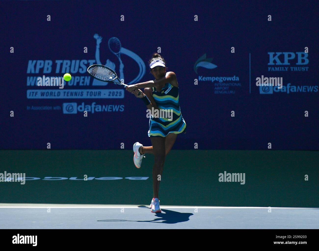 Bengaluru, India. 24th Jan, 2025. Sahaja Yamalapalli of india had a ...