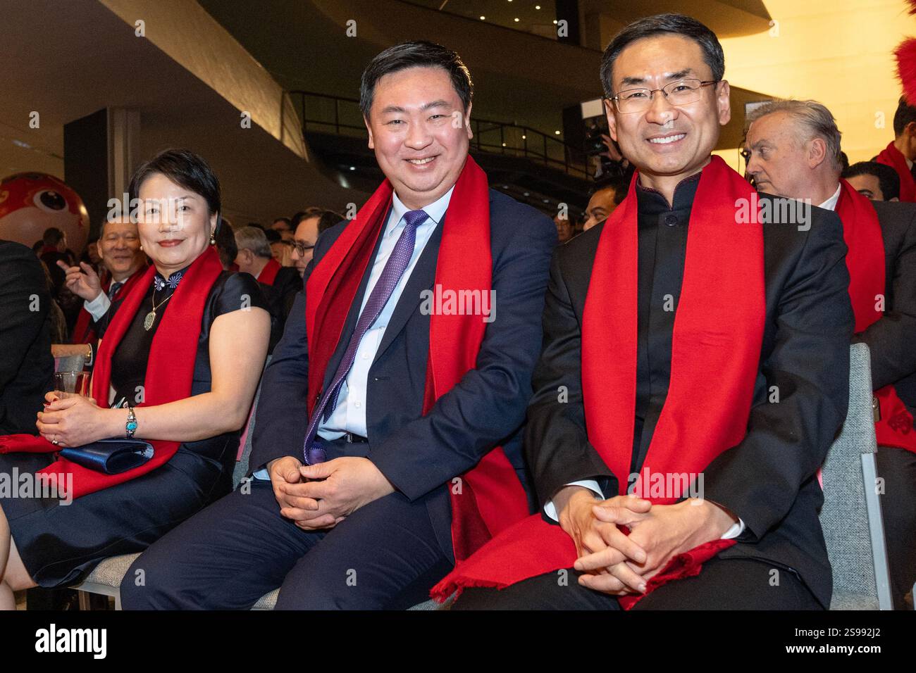 New York, NY, 24 January 2025: Huang Jun, Consul General Chen Li of ...