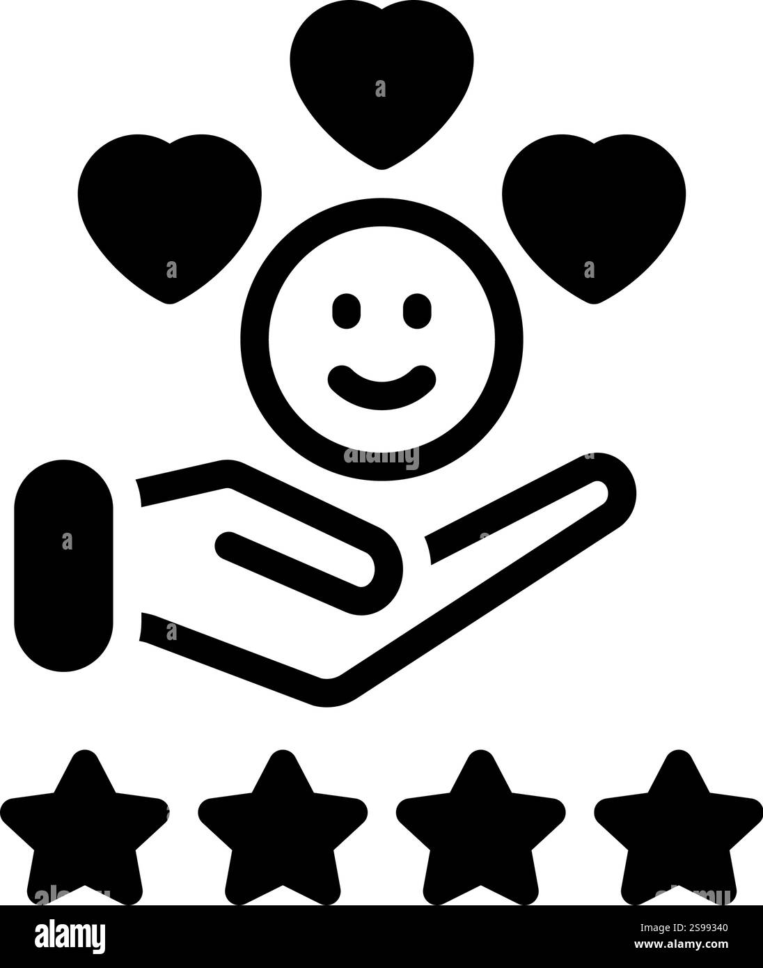 Rating emoji feedback vector Black and White Stock Photos & Images - Alamy