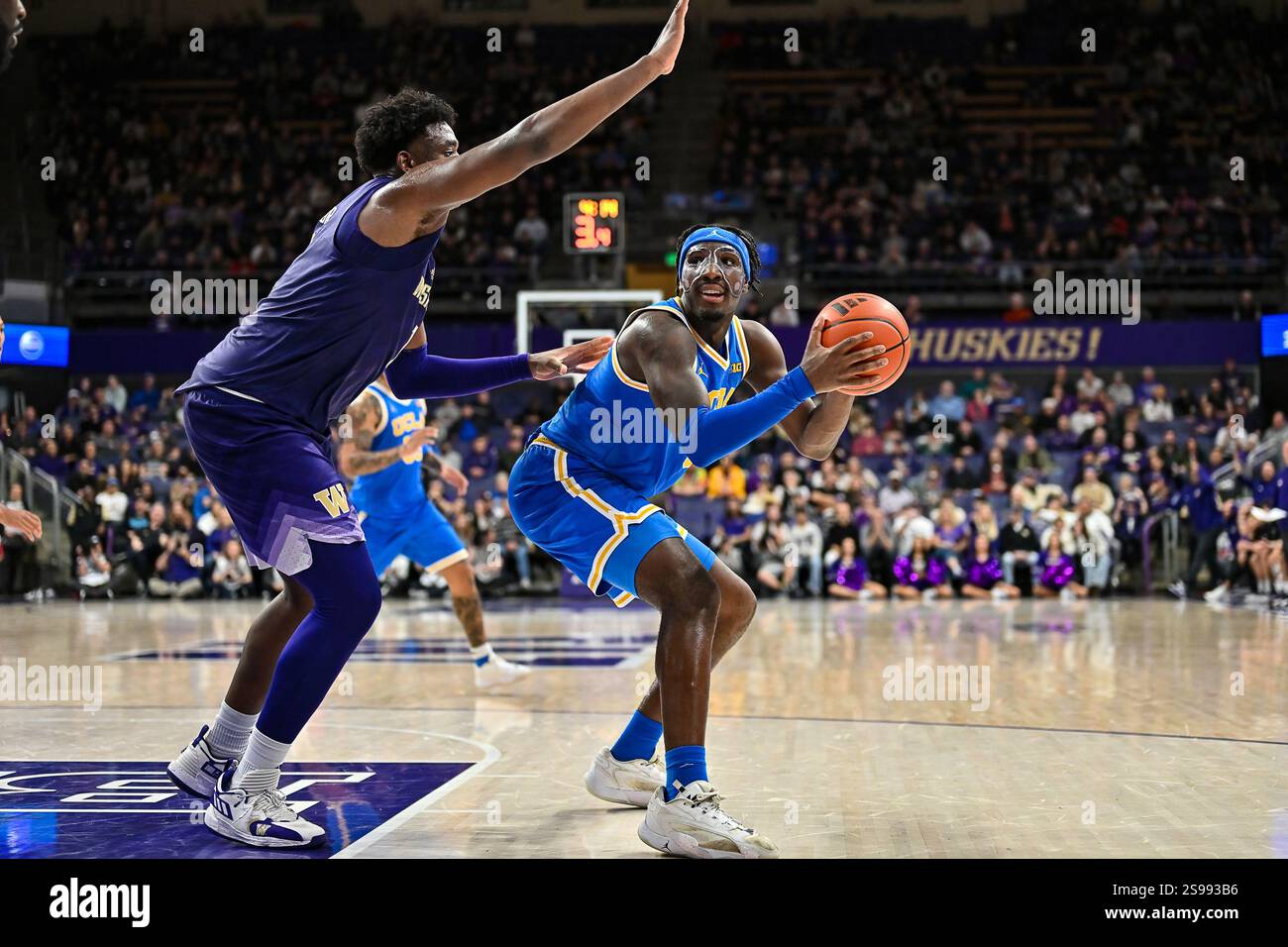 January 24, 2025: UCLA Bruins guard Eric Dailey Jr. (3) looks to get ...