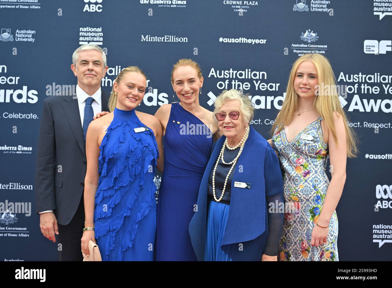 2024 Australian Of The Year Professor Georgina Long and family pose for ...