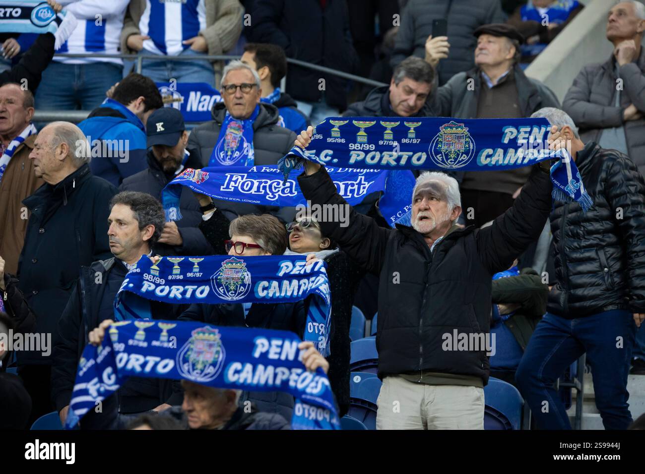 FC Porto fans are waving flags and shouting words of motivation at the ...