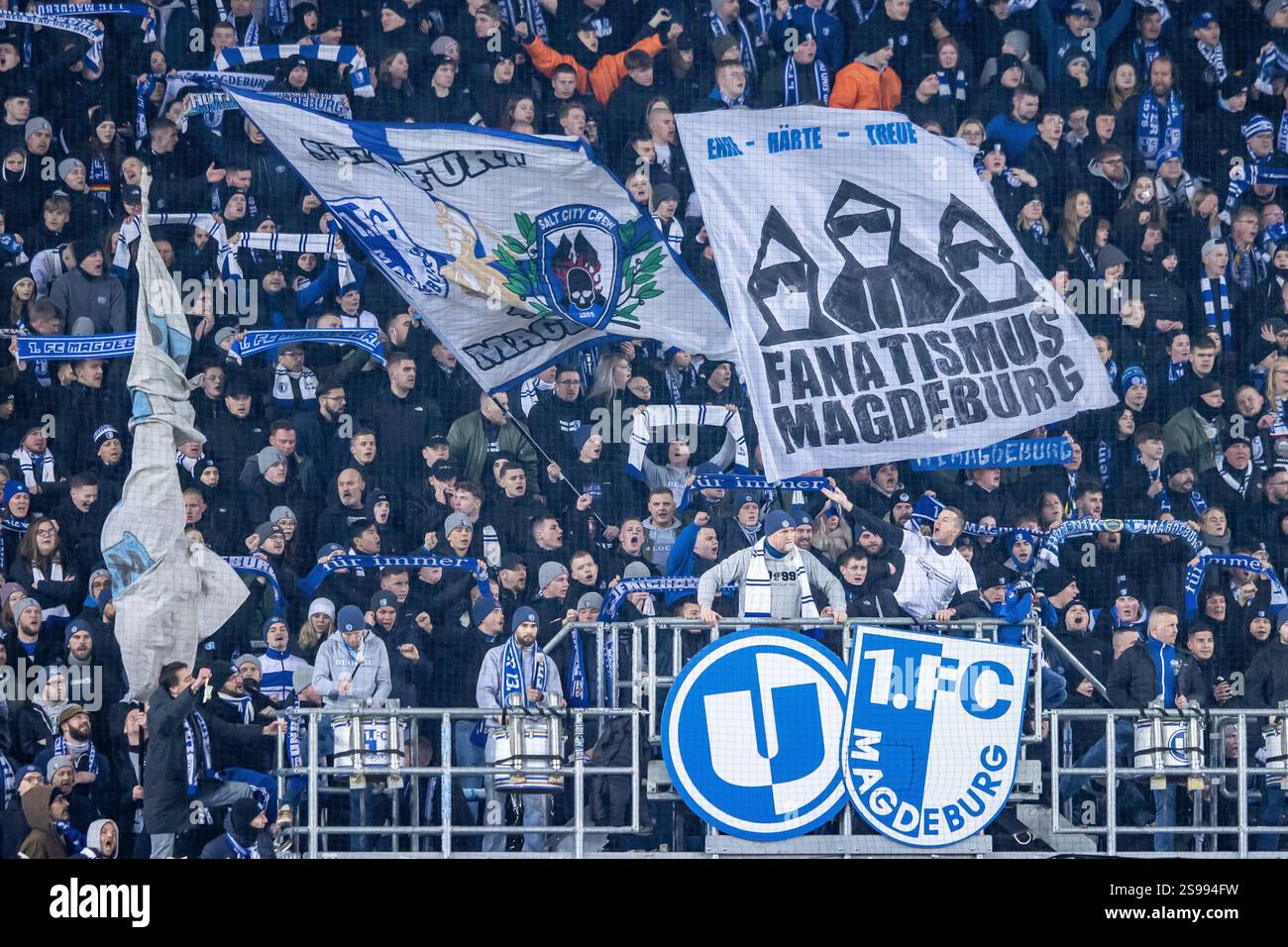 24 January 2025, Saxony-Anhalt, Magdeburg: Soccer: Bundesliga 2, 1. FC ...