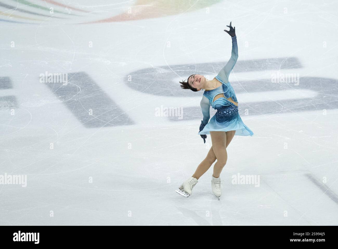 Hana Yoshida of Japan during the Women Single Skating Short Program of ...