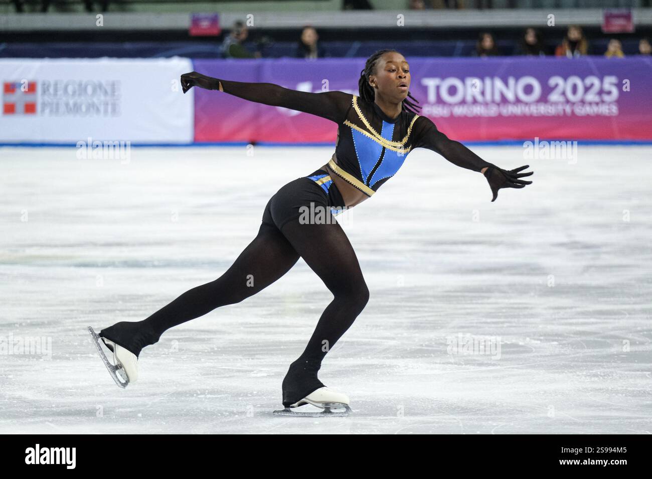 Clemence Mayindu of France during the Women Single Skating Short Program of Figure Skating at ...