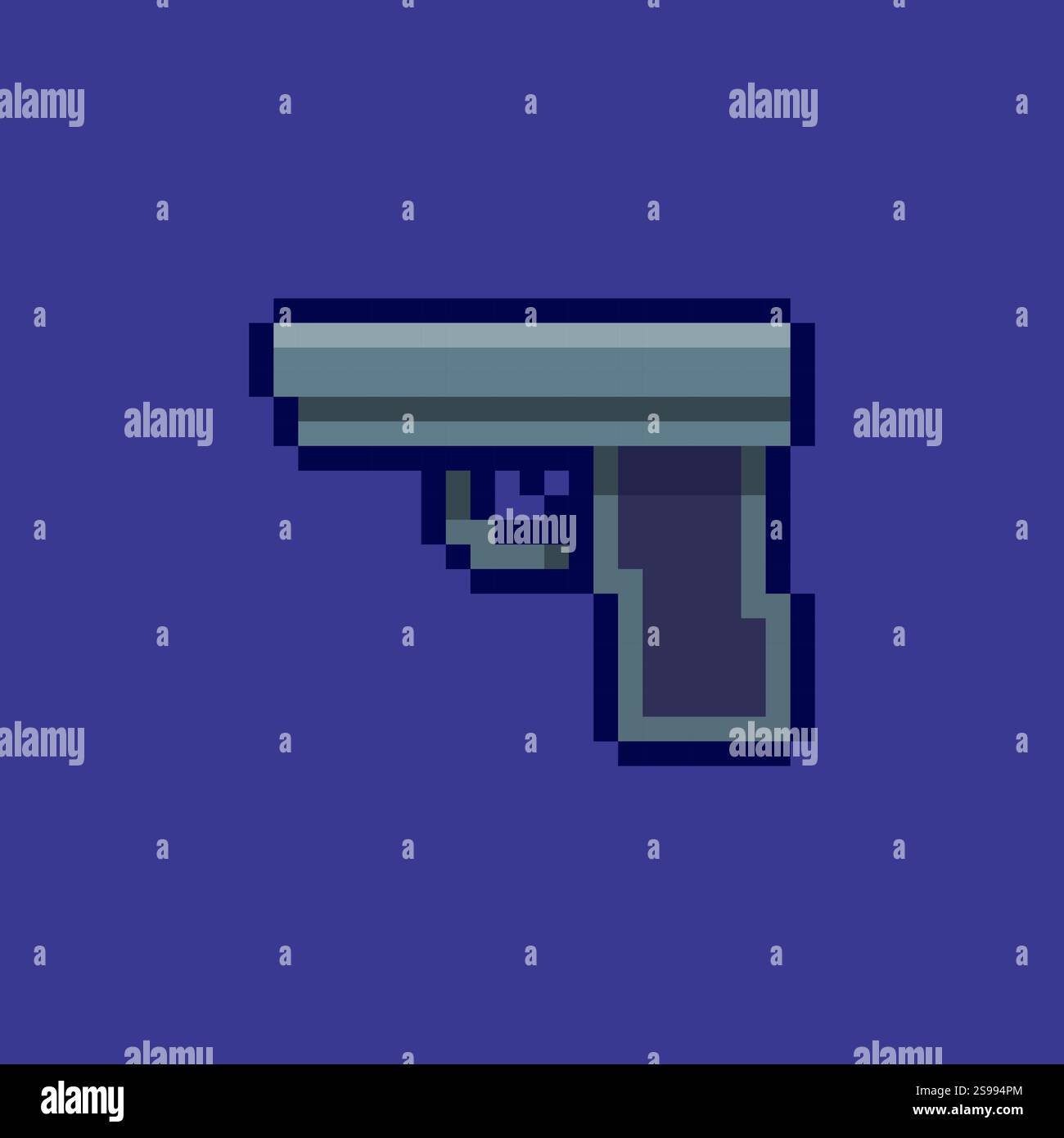 Pixel art Handgun game asset design Stock Vector Image & Art - Alamy