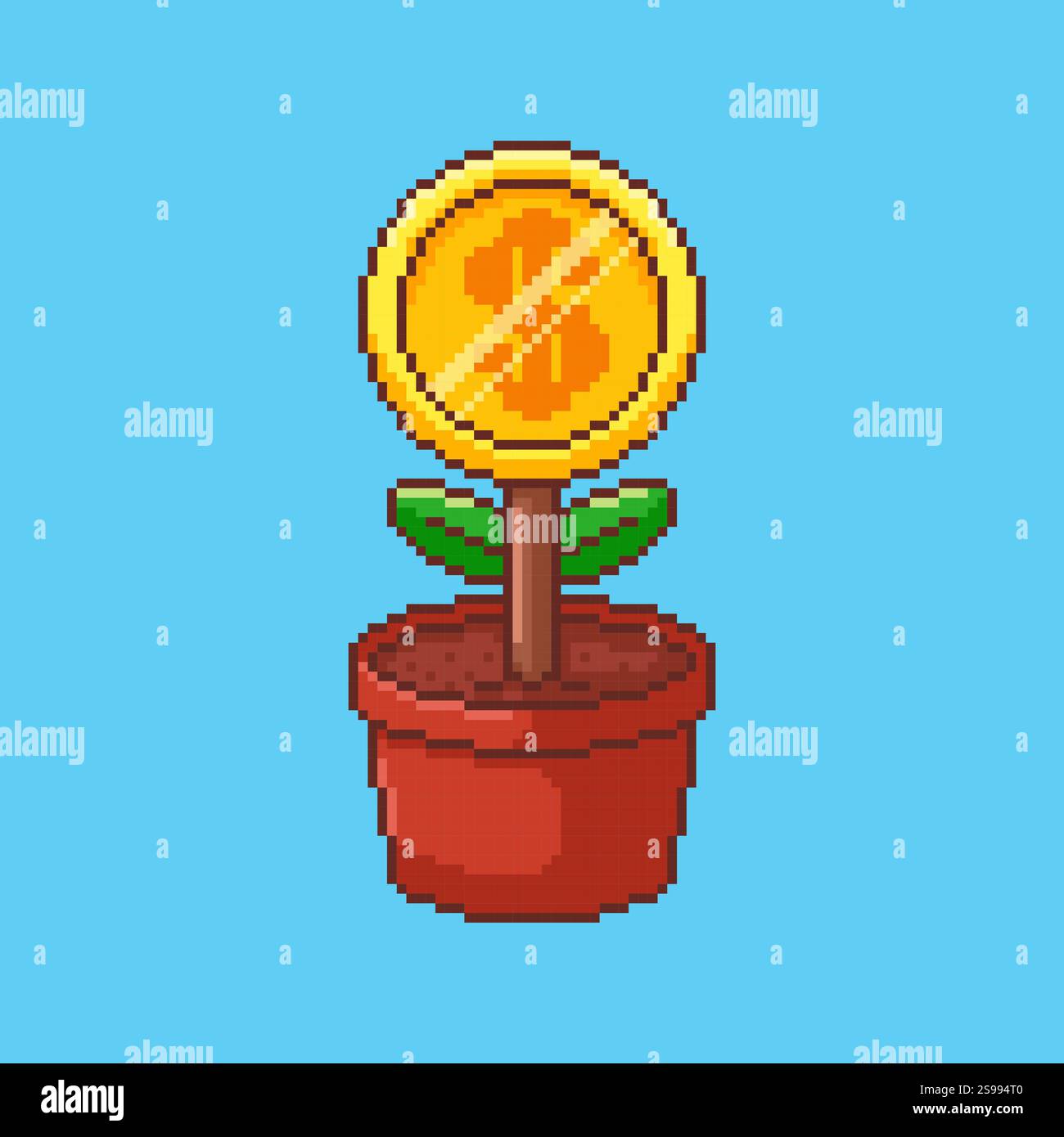 Pixel art Money Plant game asset design Stock Vector Image & Art - Alamy