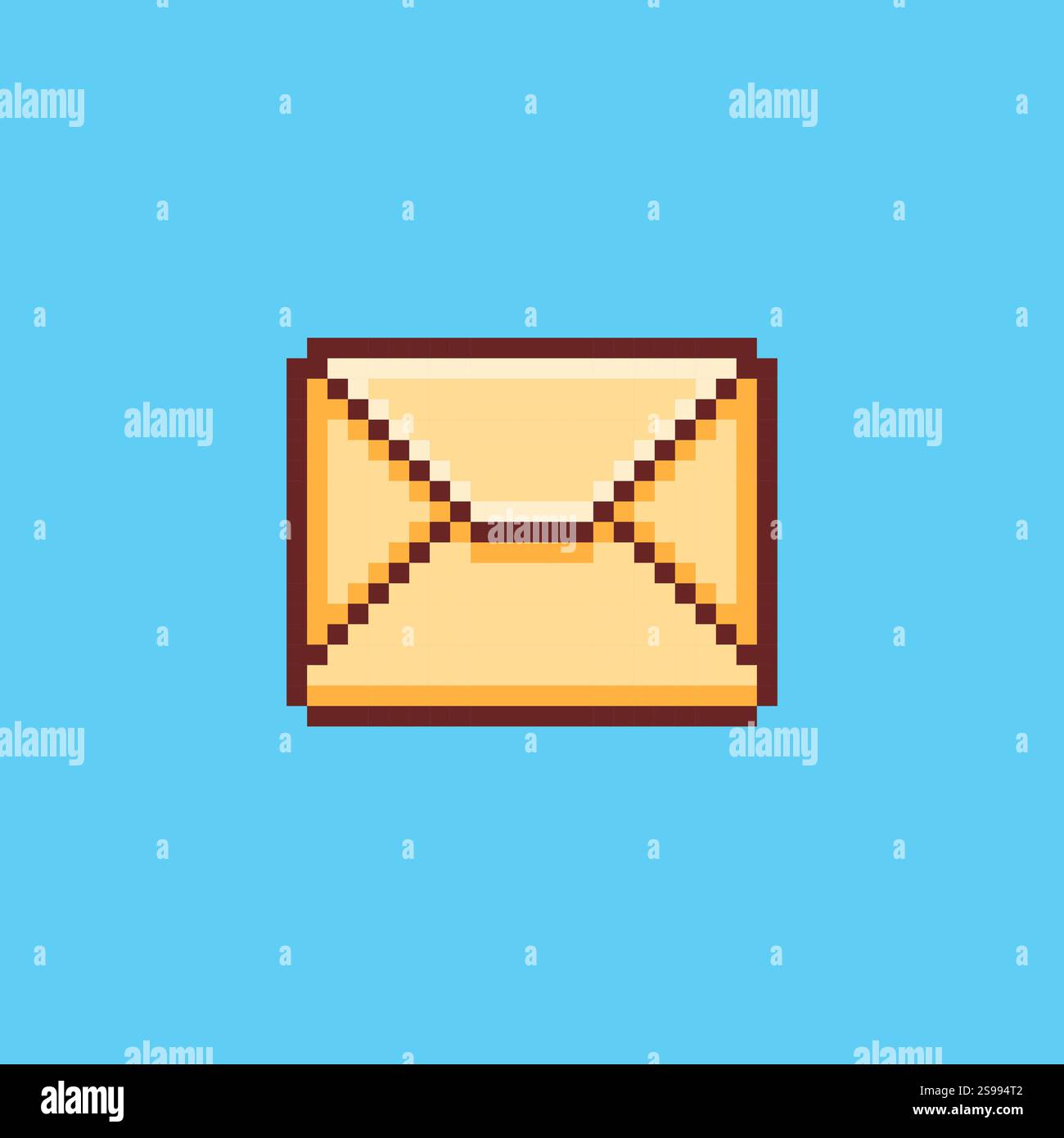 Pixel art Envelope game asset design Stock Vector Image & Art - Alamy