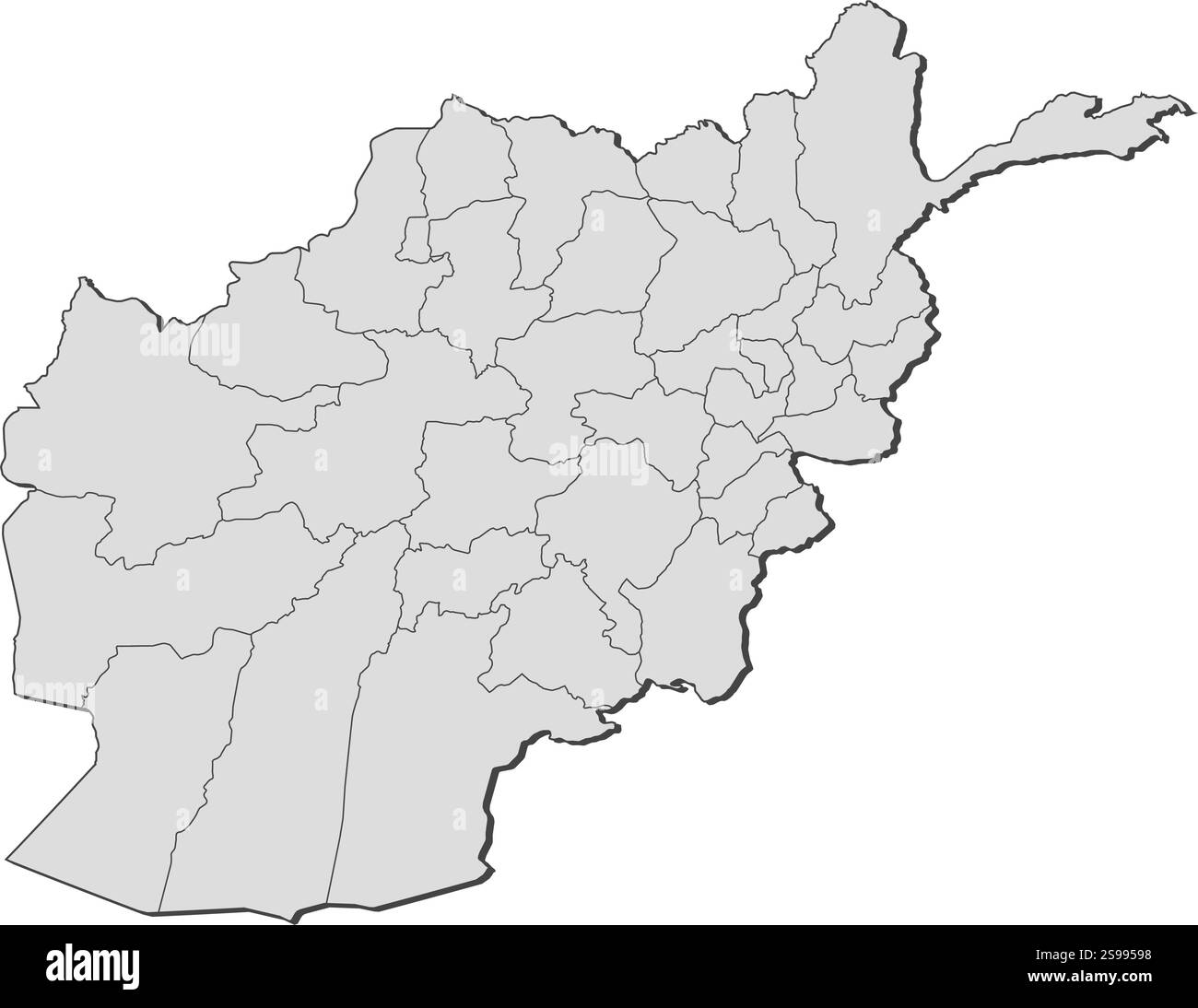 Map of Afghanistan with the provinces Stock Vector Image & Art - Alamy