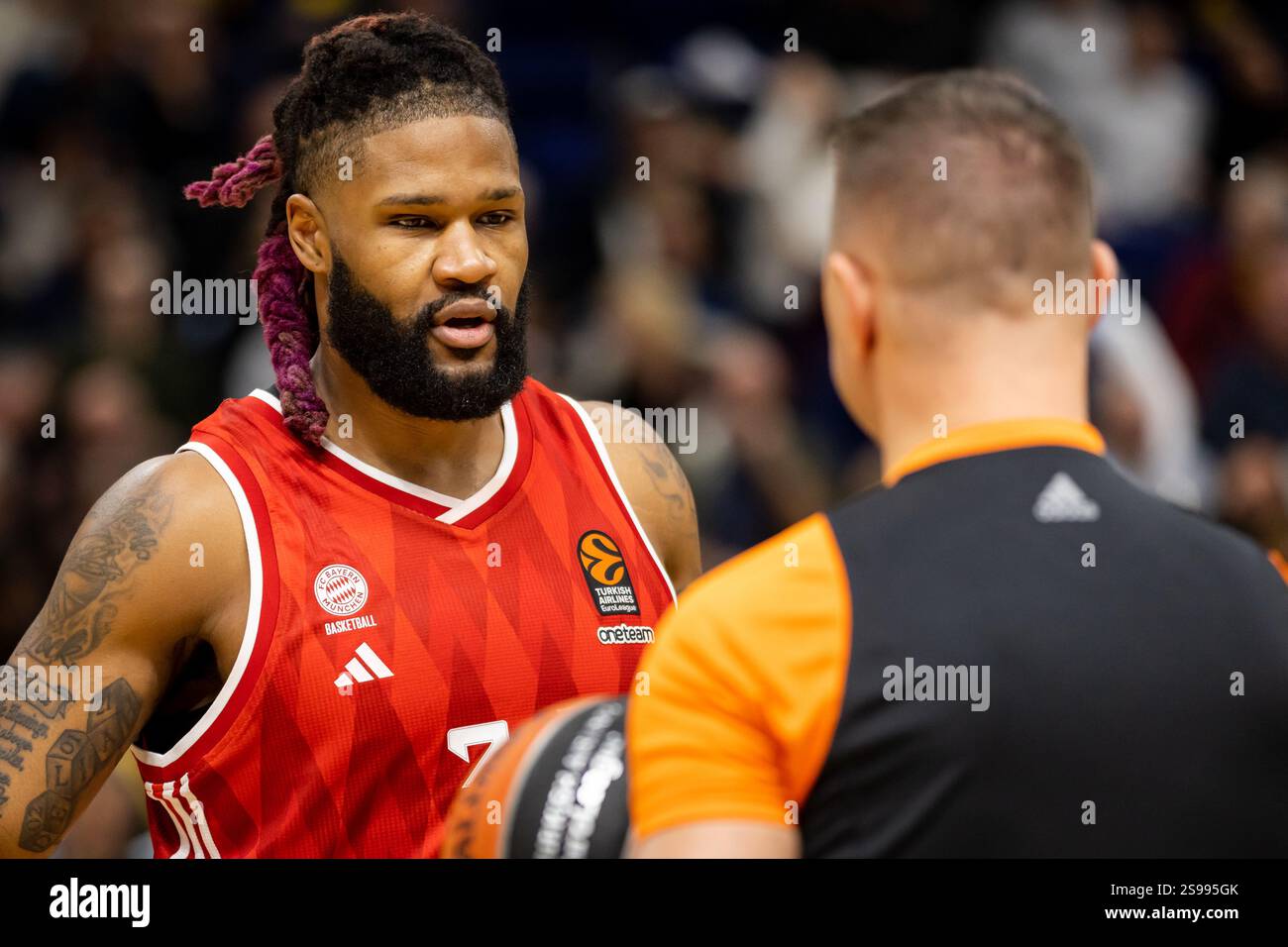 Berlin, Germany. 24th, January 2025. Devin Booker (31) of FC Bayern ...